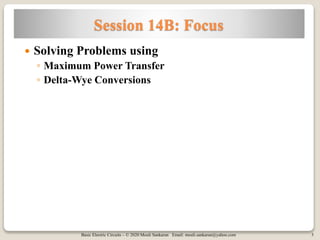 Basic Electric Circuits Session 14B | PPTX