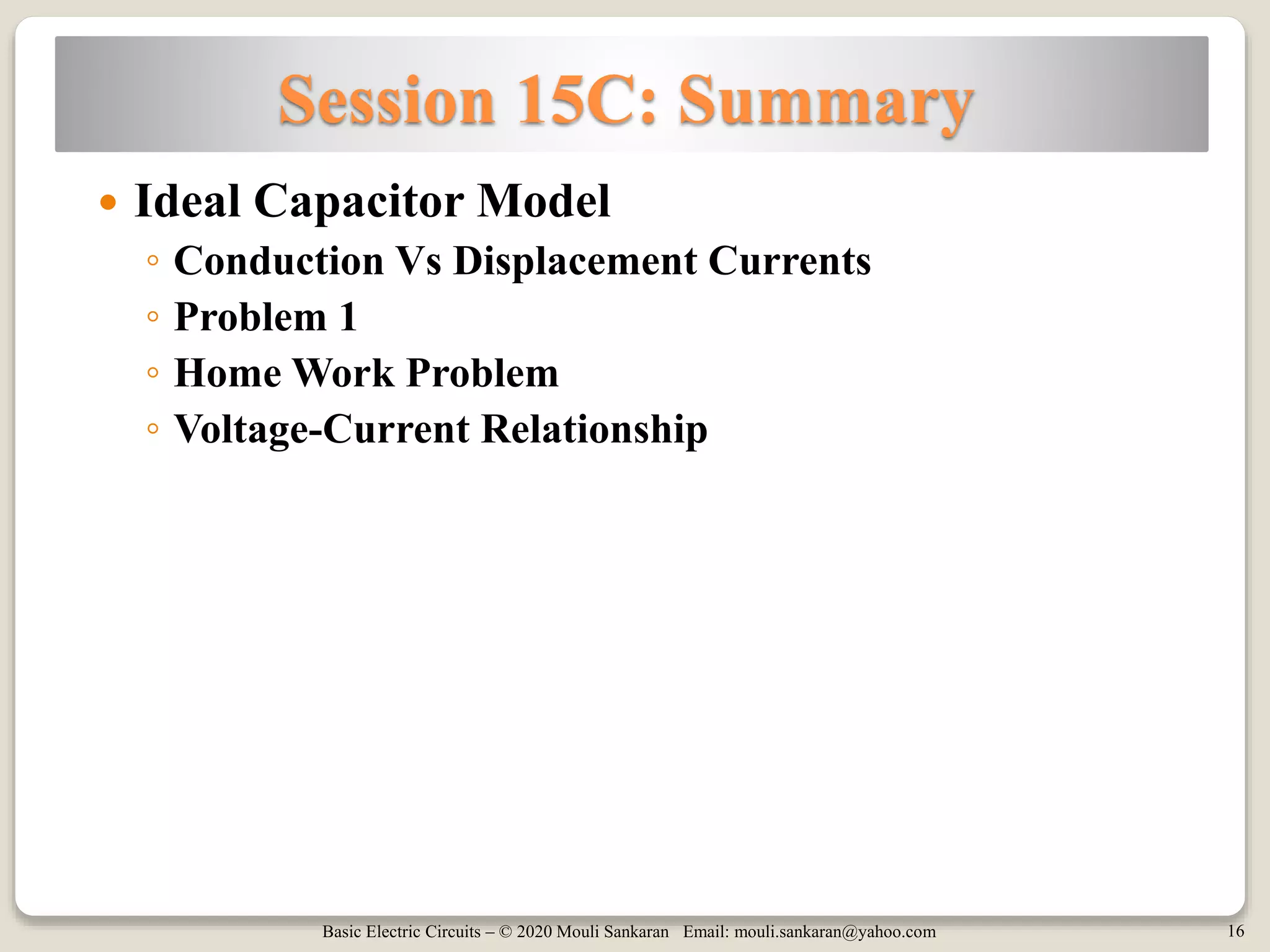 Basic Electric Circuits Session 15C | PPTX