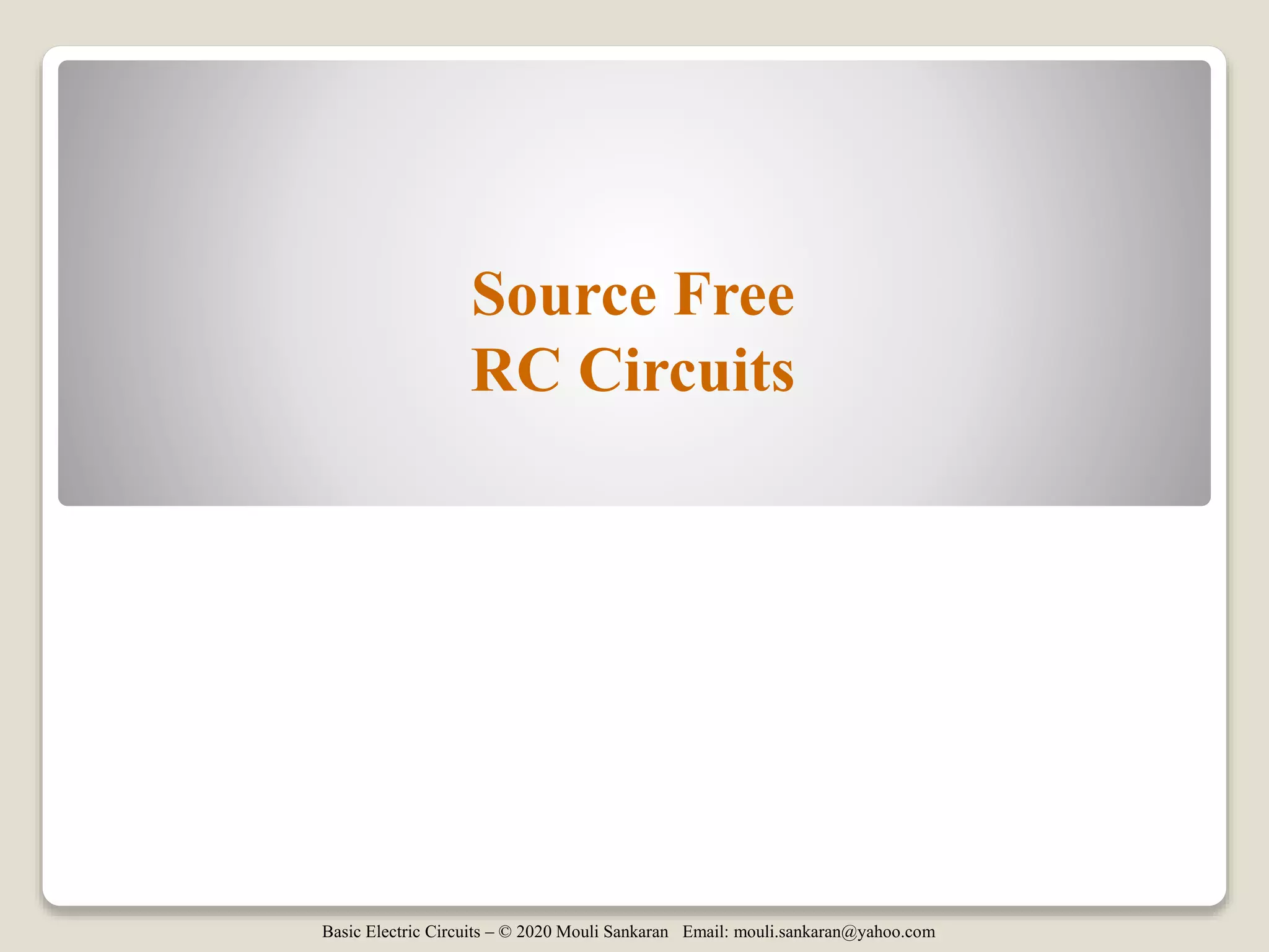 Basic Electric Circuits Session 18 | PPT