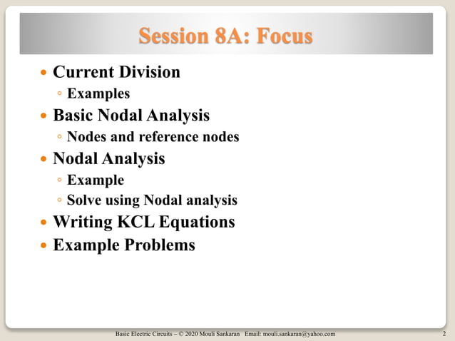 Basic Electric Circuits Session 8A | PPT