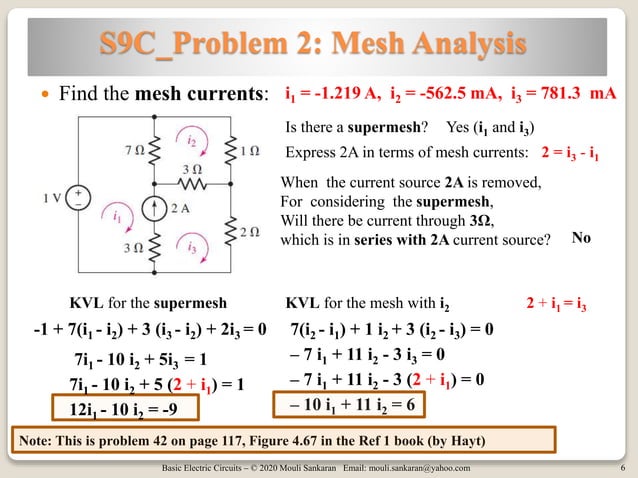 Basic Electric Circuits Session 9C | PPTX