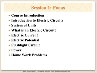 Basic Electric Circuits Course | PPTX