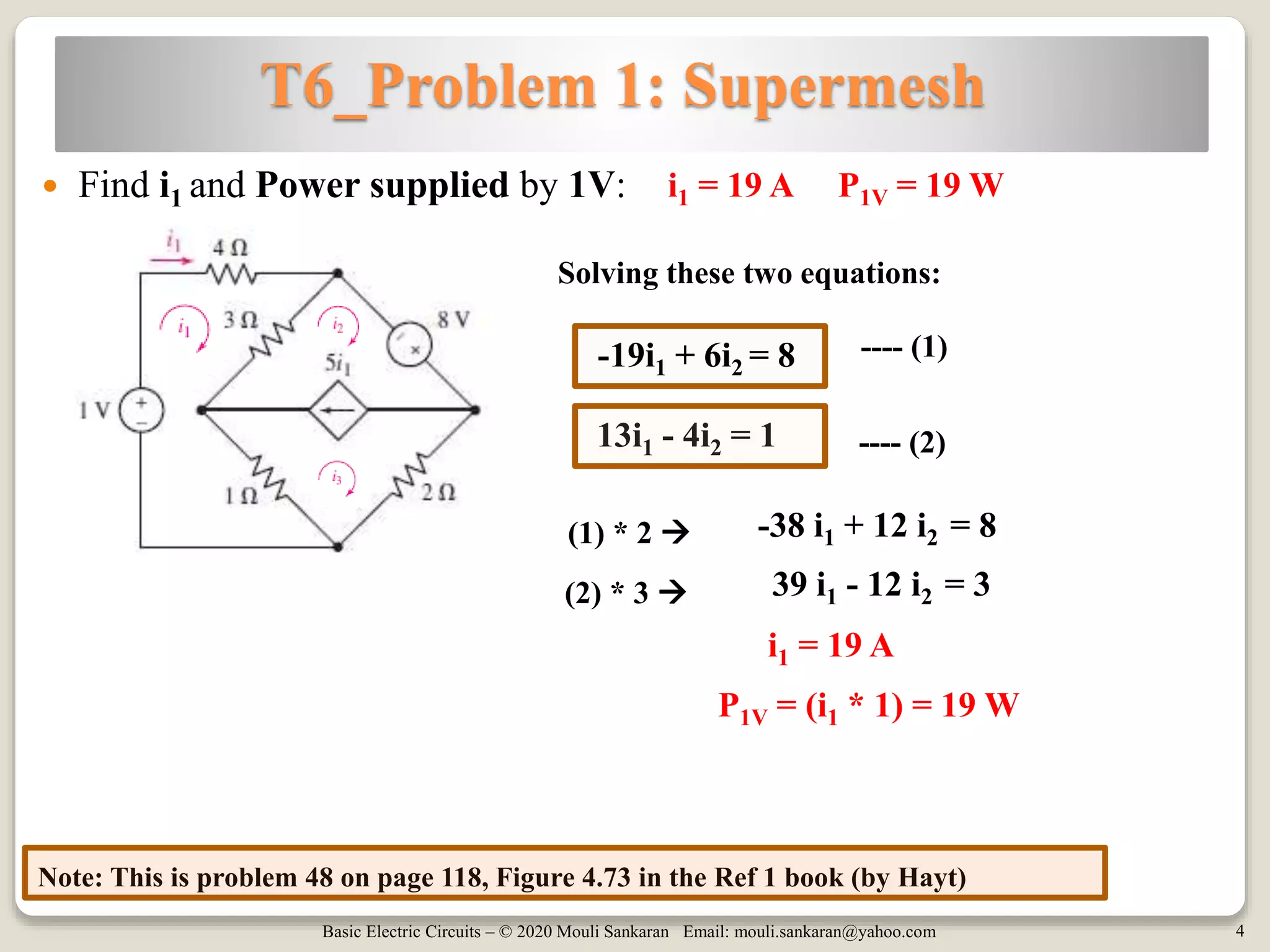 Basic Electric Circuits Tutorial 6 | PPT | Free download