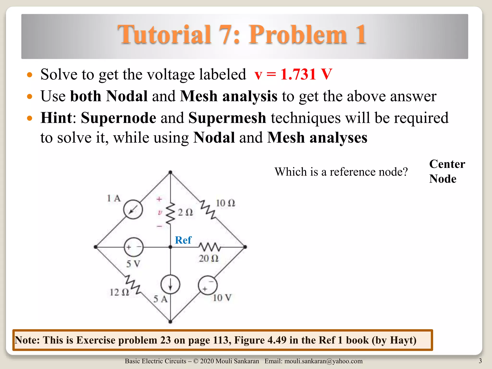Basic Electric Circuits Tutorial 7 | PPT