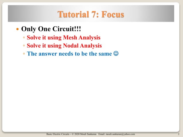 Basic Electric Circuits Tutorial 7 | PPT