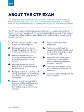 Become a Certified Treasury Professional | PDF | Professional School | Postgraduate Education