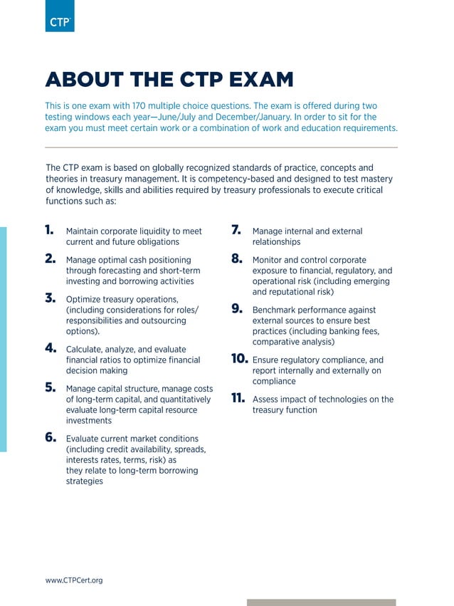 Become a Certified Treasury Professional | PDF | Professional School | Postgraduate Education