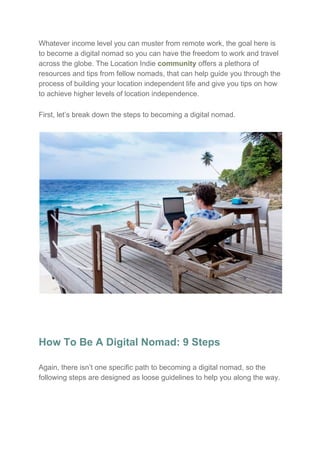 Become a digital nomad | PDF | Internet for Beginners | Internet