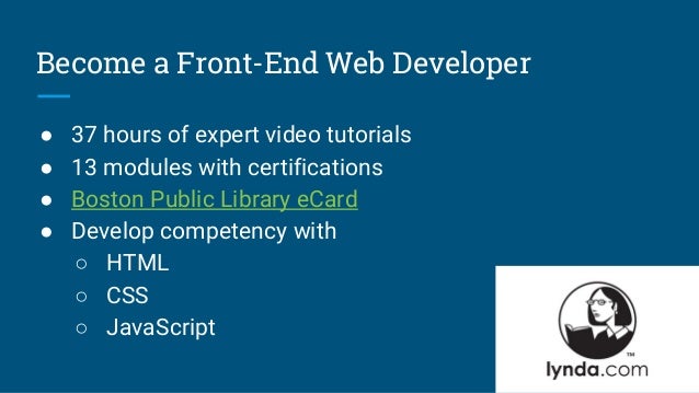 Become a Front End Web Developer