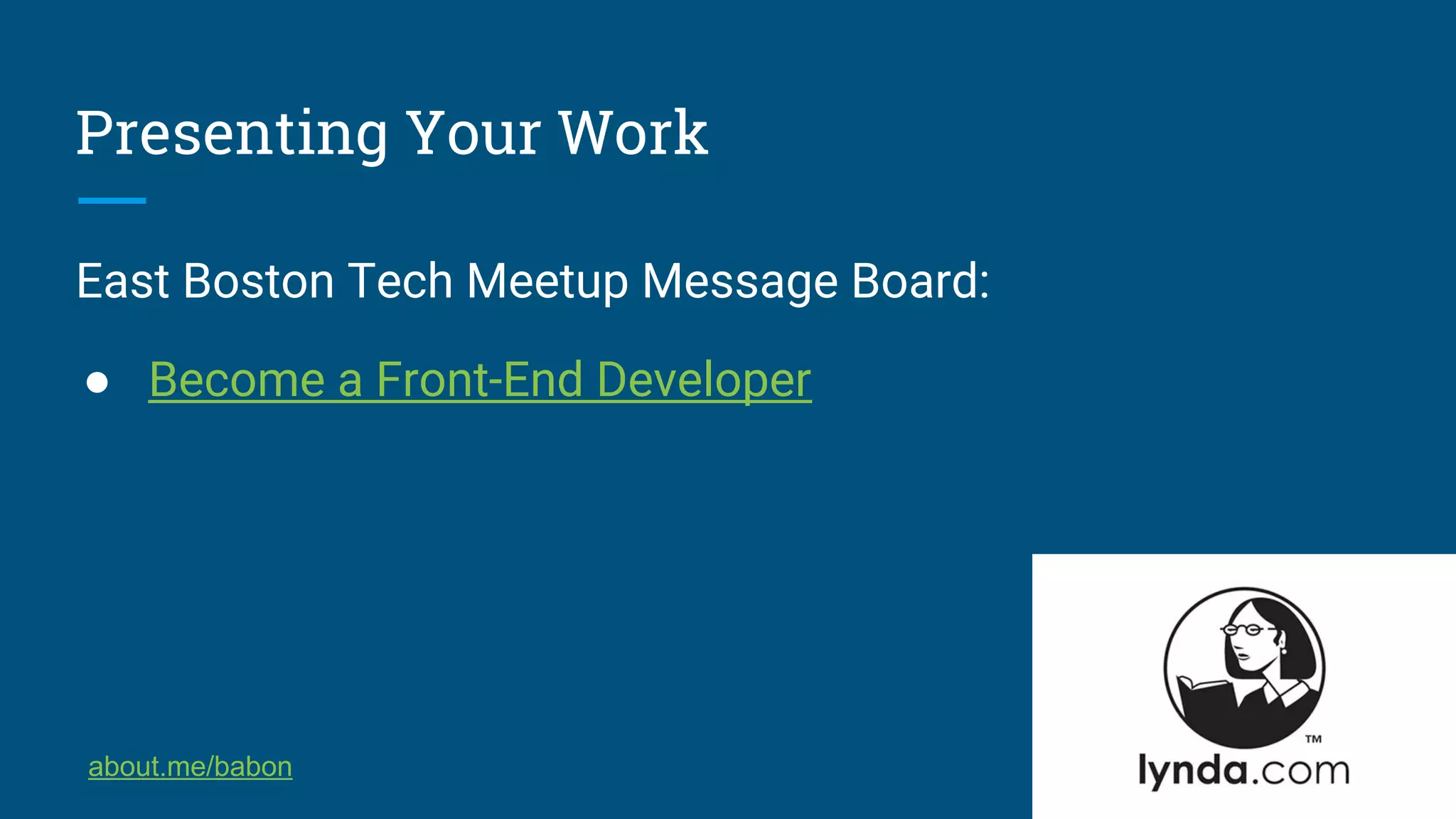 Become a Front End Web Developer | PPT