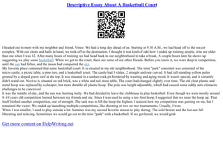 Become A Good Basketball Player Essay | PPT
