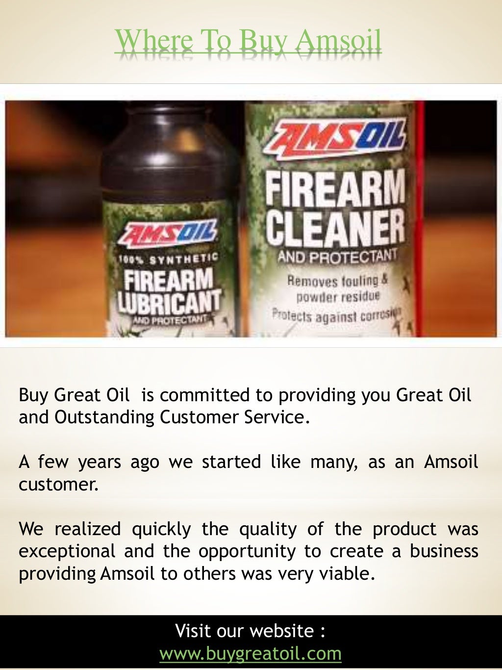 Become an amsoil dealer