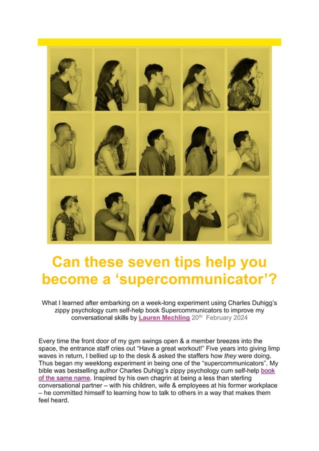7 tips to help you become a Supercommunicator | PDF