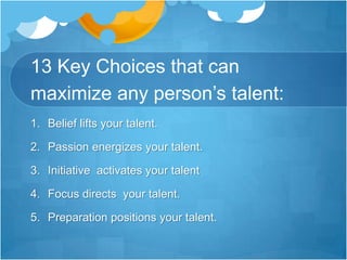Become a talent plus person - lesson 1 | PPT