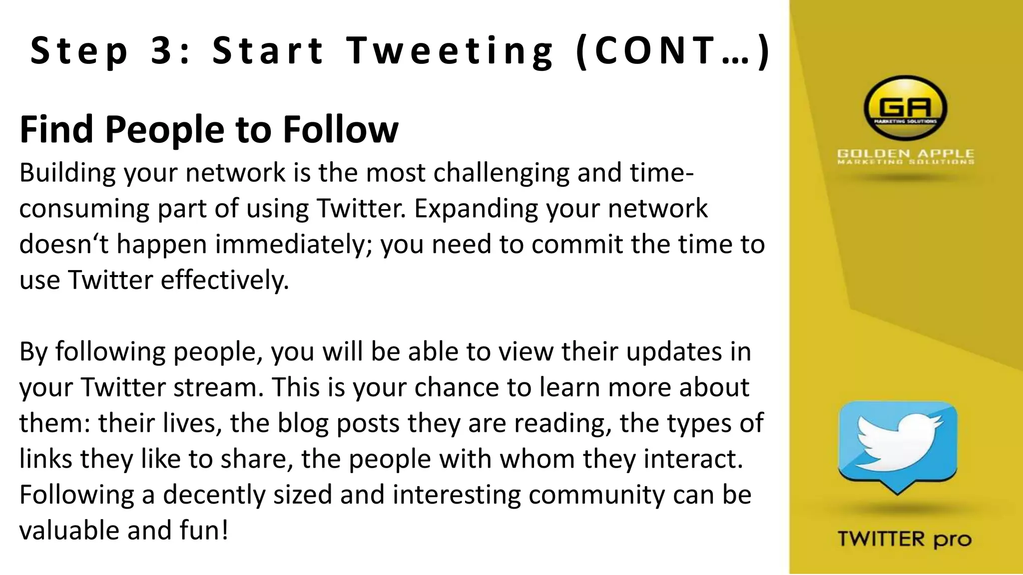 Become a twitter pro in one week start tweeting | PPTX | Social Networking | Internet