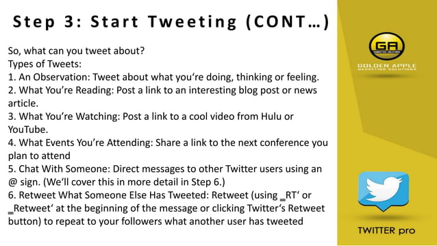 Become a twitter pro in one week start tweeting | PPTX | Social ...