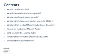 The Customer-Centricity Maturity Audit by Become Customer-Centric | PPT