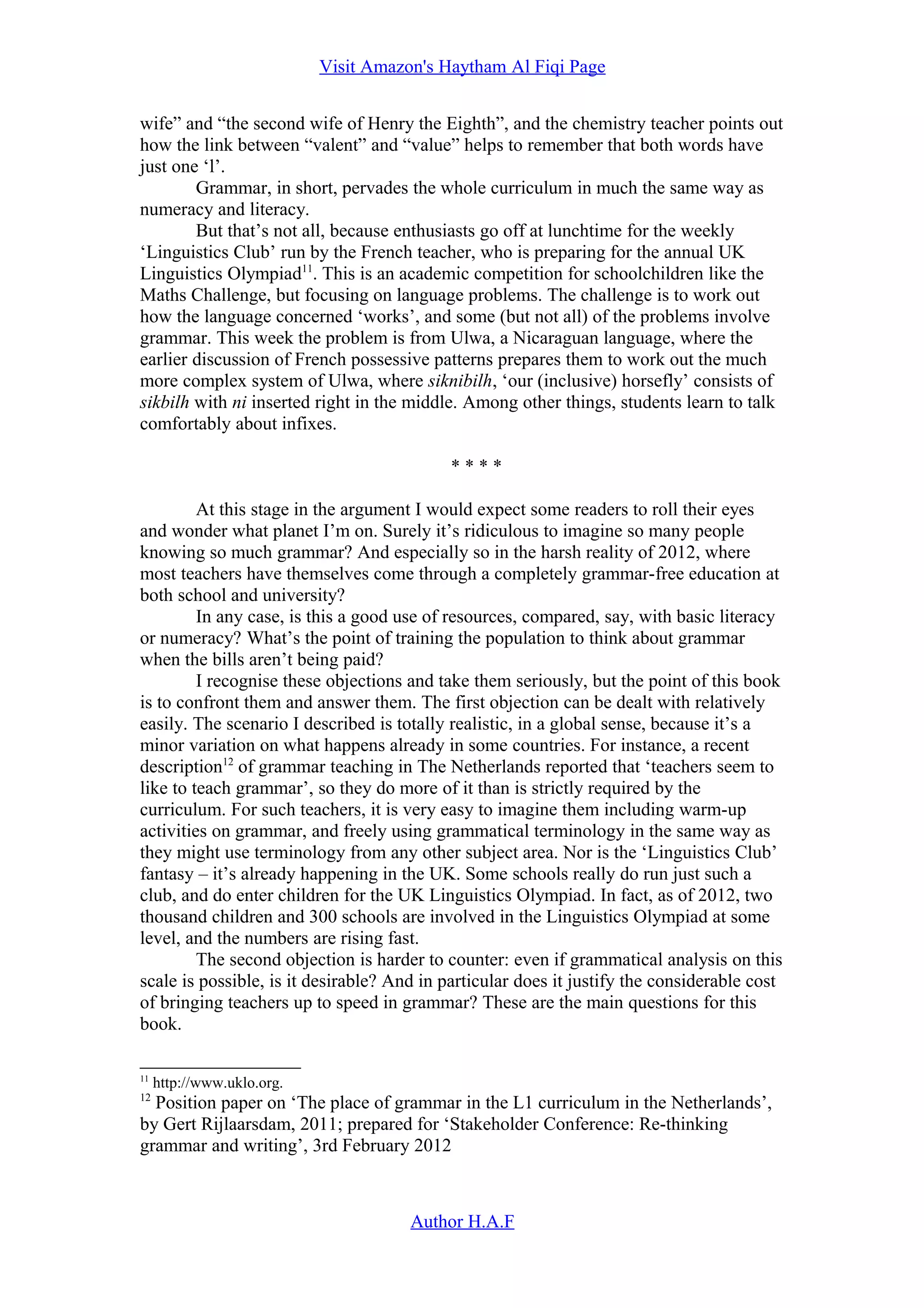 Becoming a Grammar Teacher: Why? What? How? | DOC