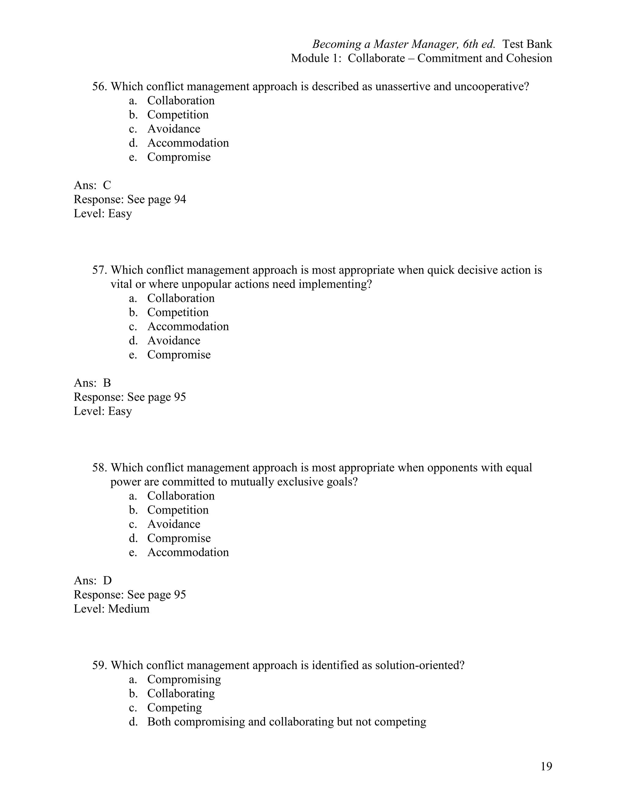 Becoming a Master Manager A Competing Values Approach 6th Edition Quinn ...