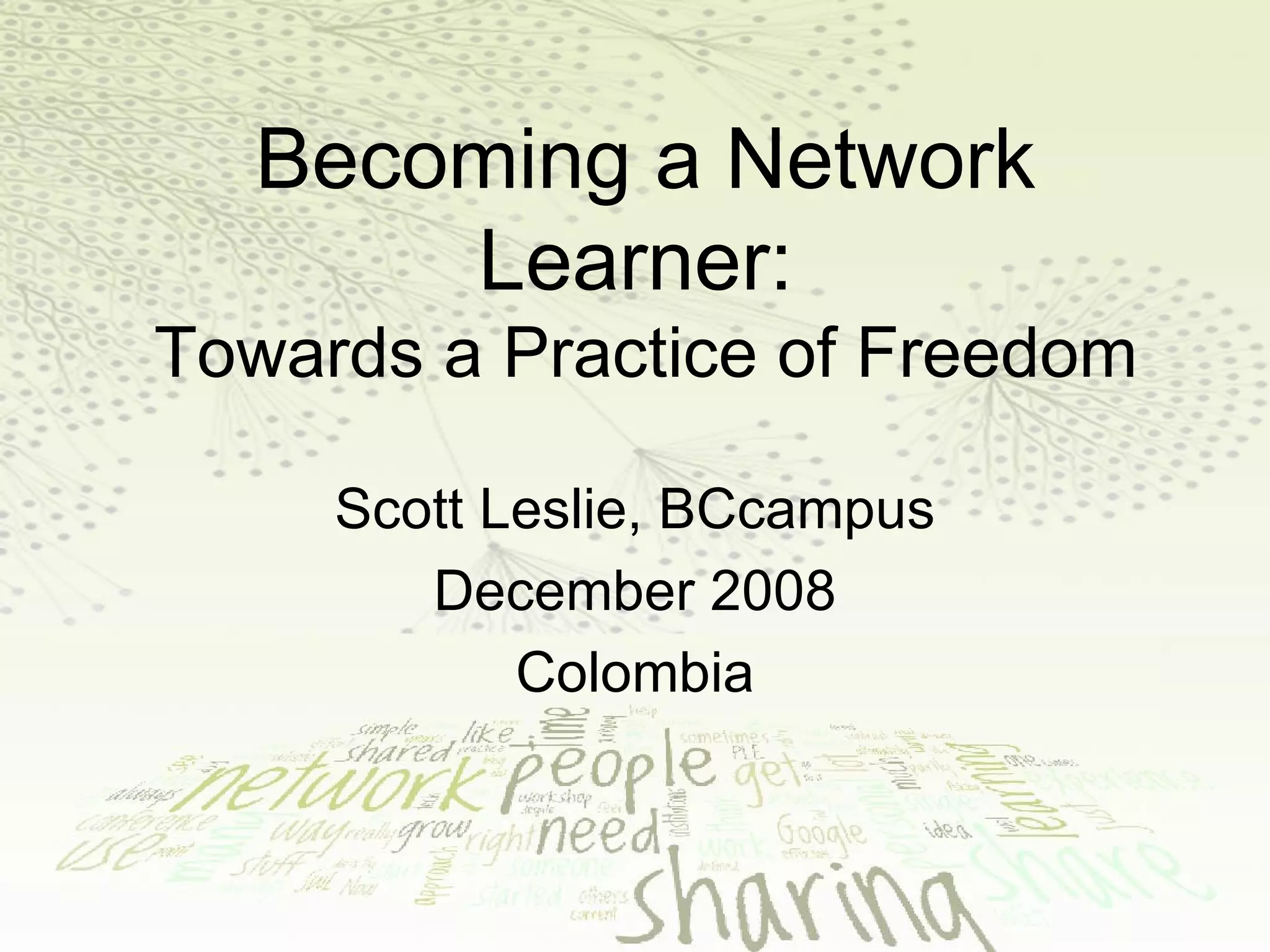 Becoming a Network Learner | PPT
