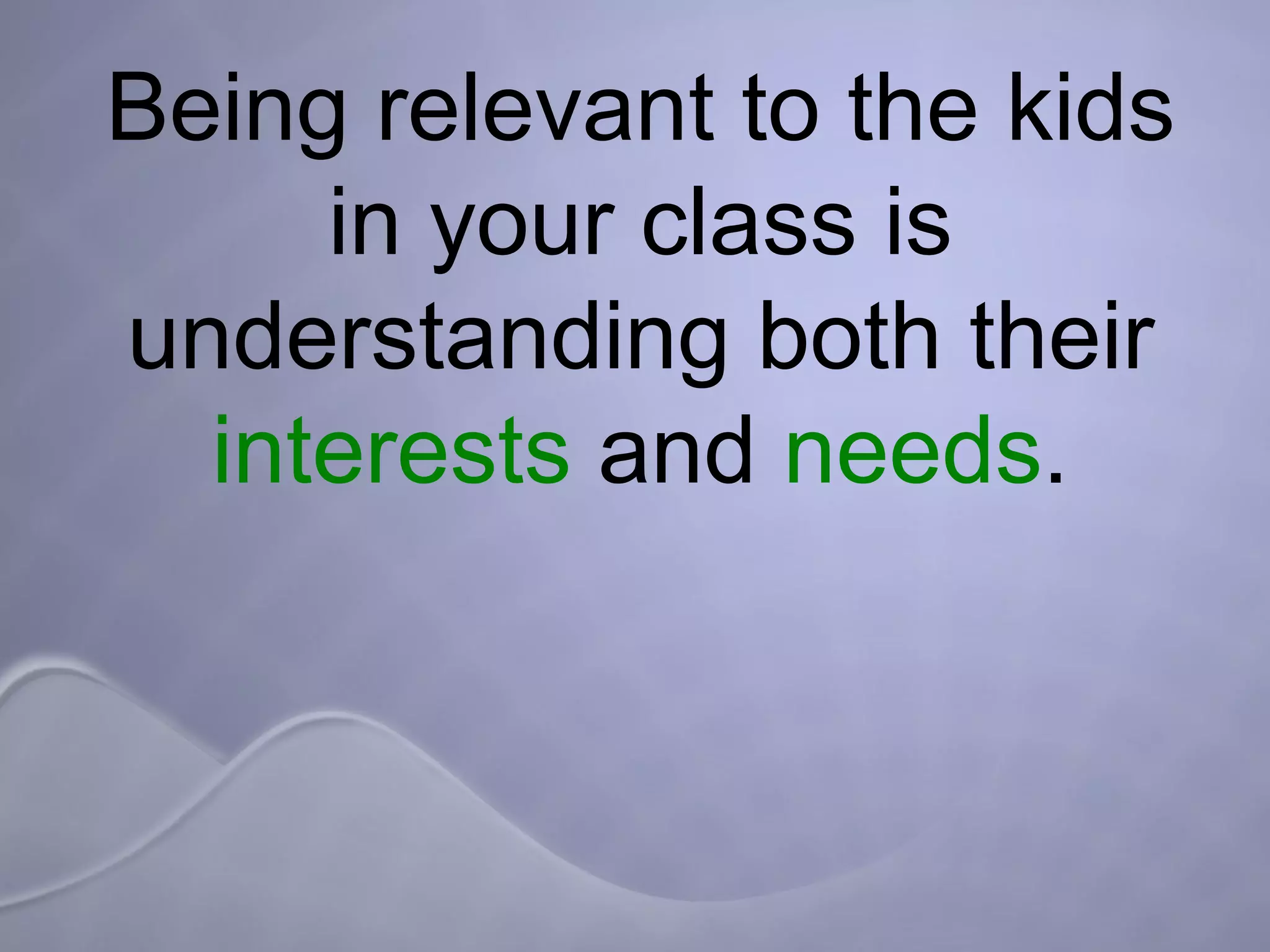 Becoming Relevant to Children | PPT