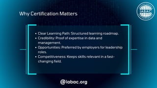 Becoming a Certified Data Science Manager | IABAC | PDF