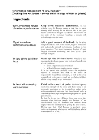 Becoming a Chef at Performance Management | PDF