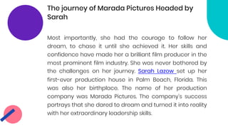 Becoming a Film producer - Story of Sarah Lazow.pptx