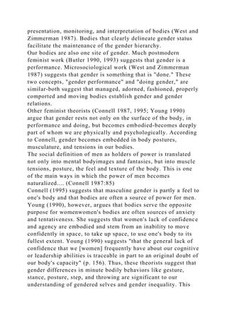 Becoming a gendered body Practices of preschoolsMartin, Karin A.docx