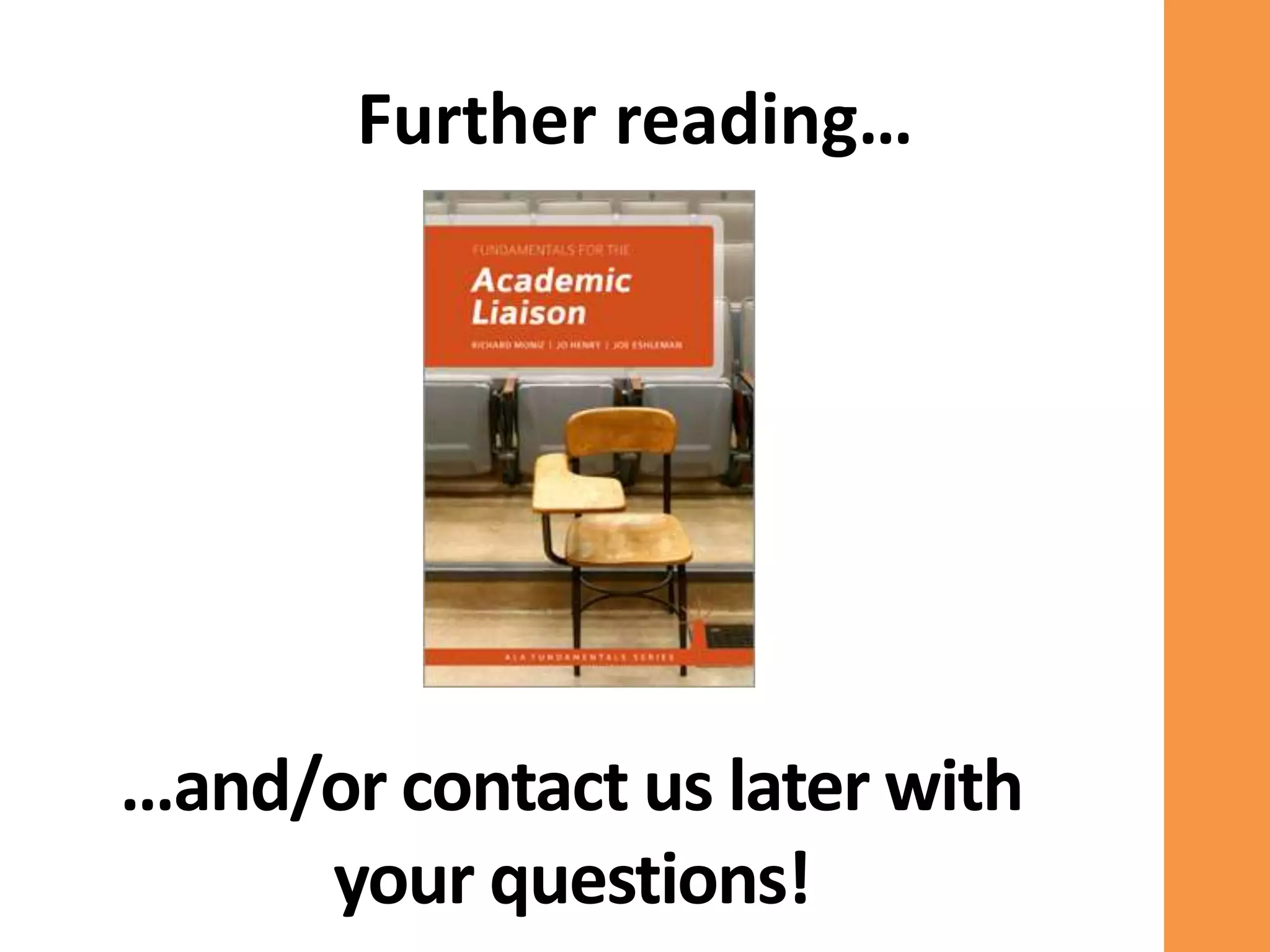 Becoming a Great Academic Liaison Workshop | PPT