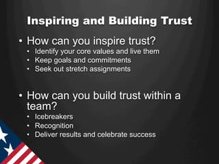 Becoming a great leader: Inspiring and building trust | PDF