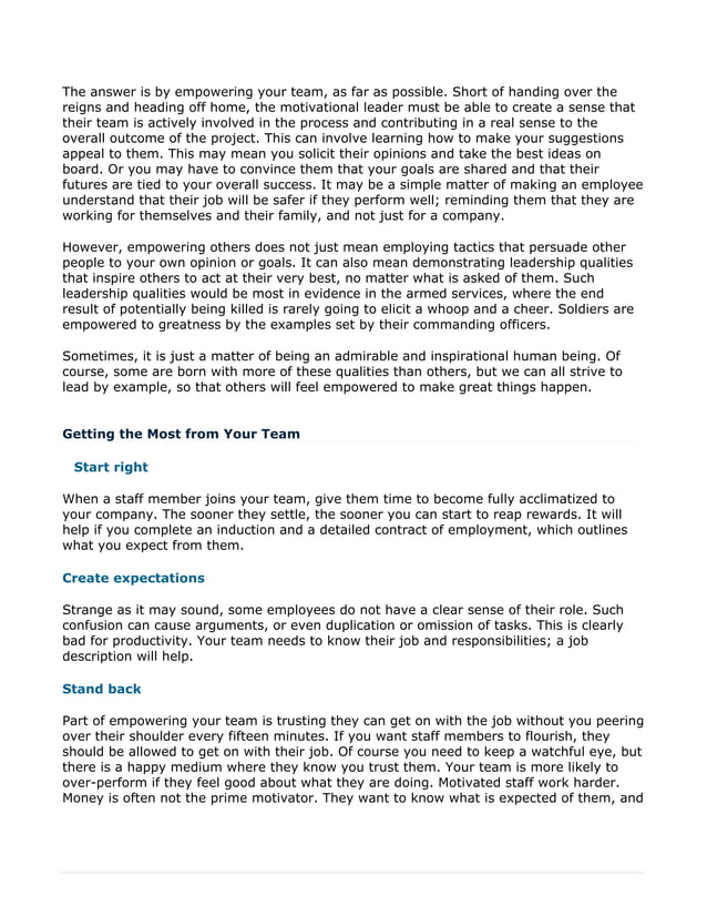 Mastering Leadership in Business Success | PDF