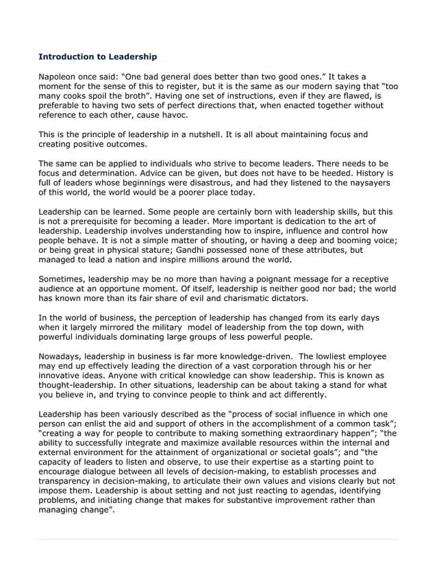 Mastering Leadership in Business Success | PDF