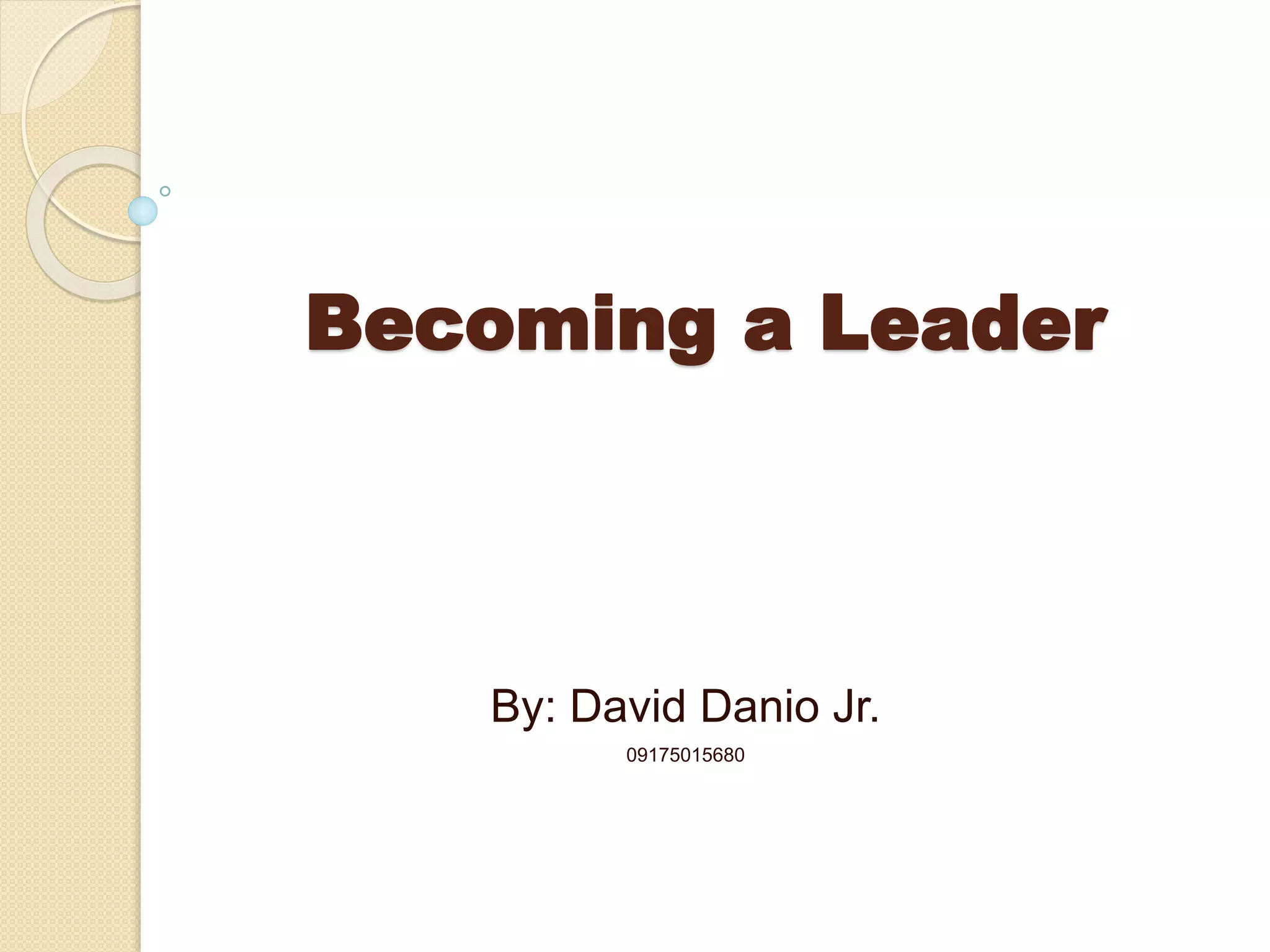 Becoming a leader | PPTX