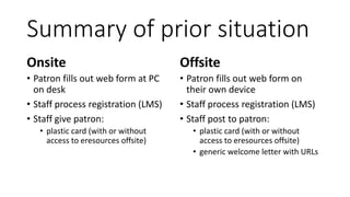 Becoming a library member - transforming the user experience of patron ...
