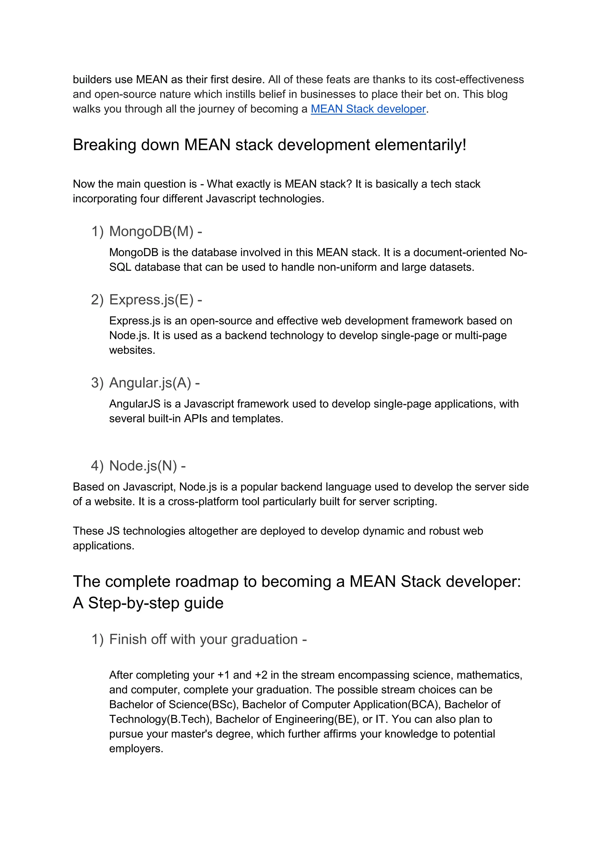 Becoming a MEAN Stack Developer_ A Step-by-Step Guide | PDF