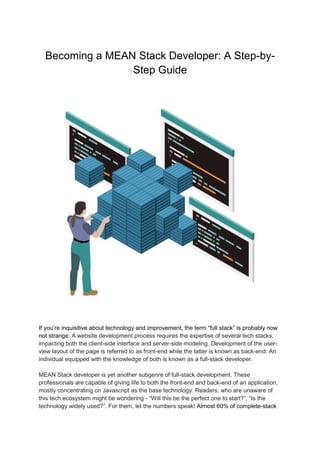 Becoming a MEAN Stack Developer_ A Step-by-Step Guide | PDF