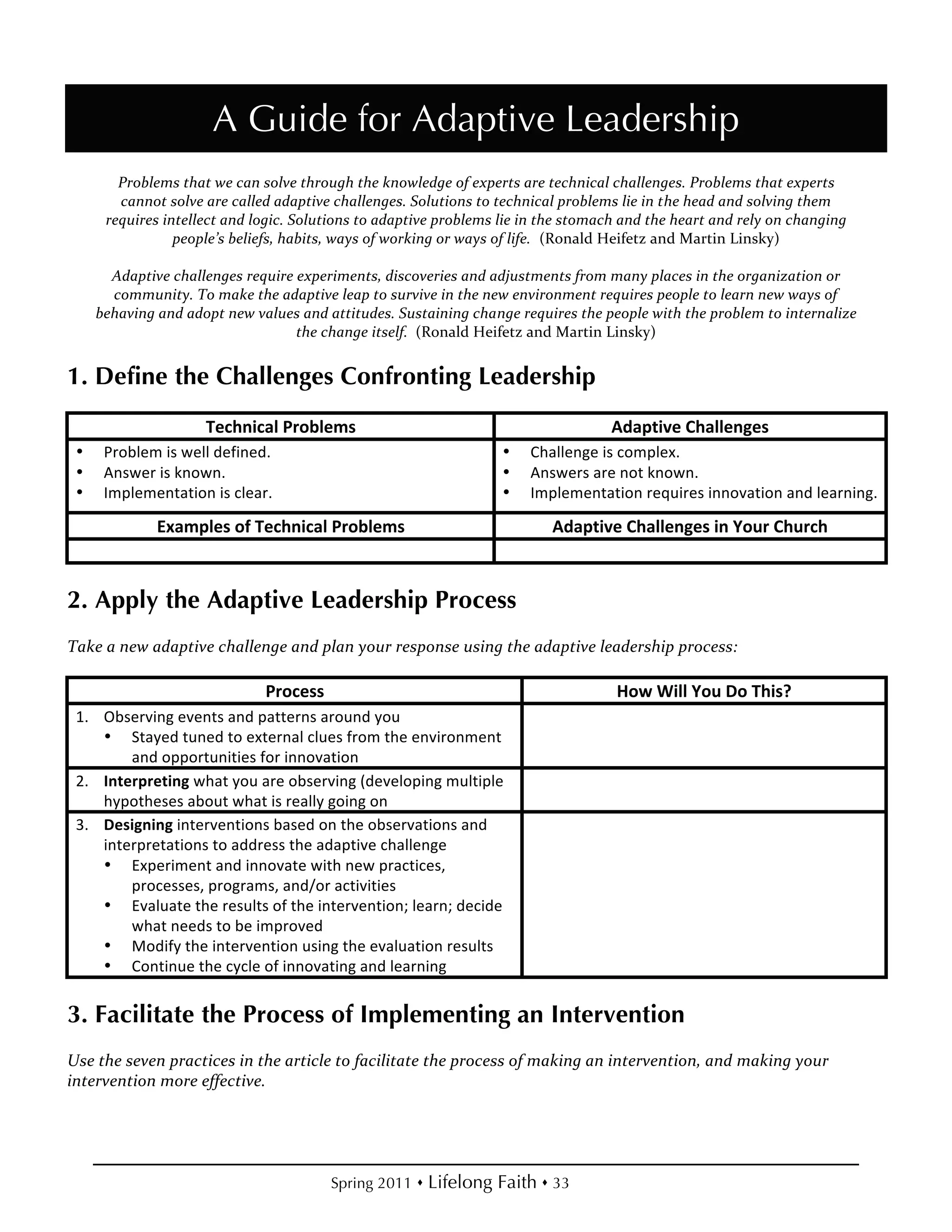 Becoming an adaptive leader | PDF