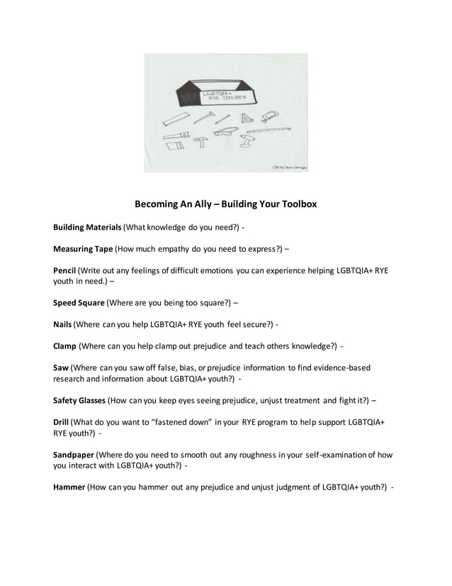 Becoming An Ally Toolbox | DOCX