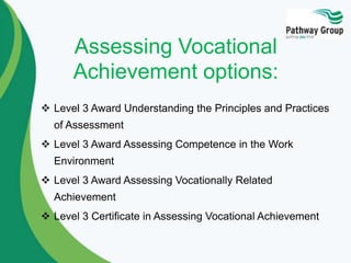 Becoming an Assessor by Pathway, Birmingham | PPTX