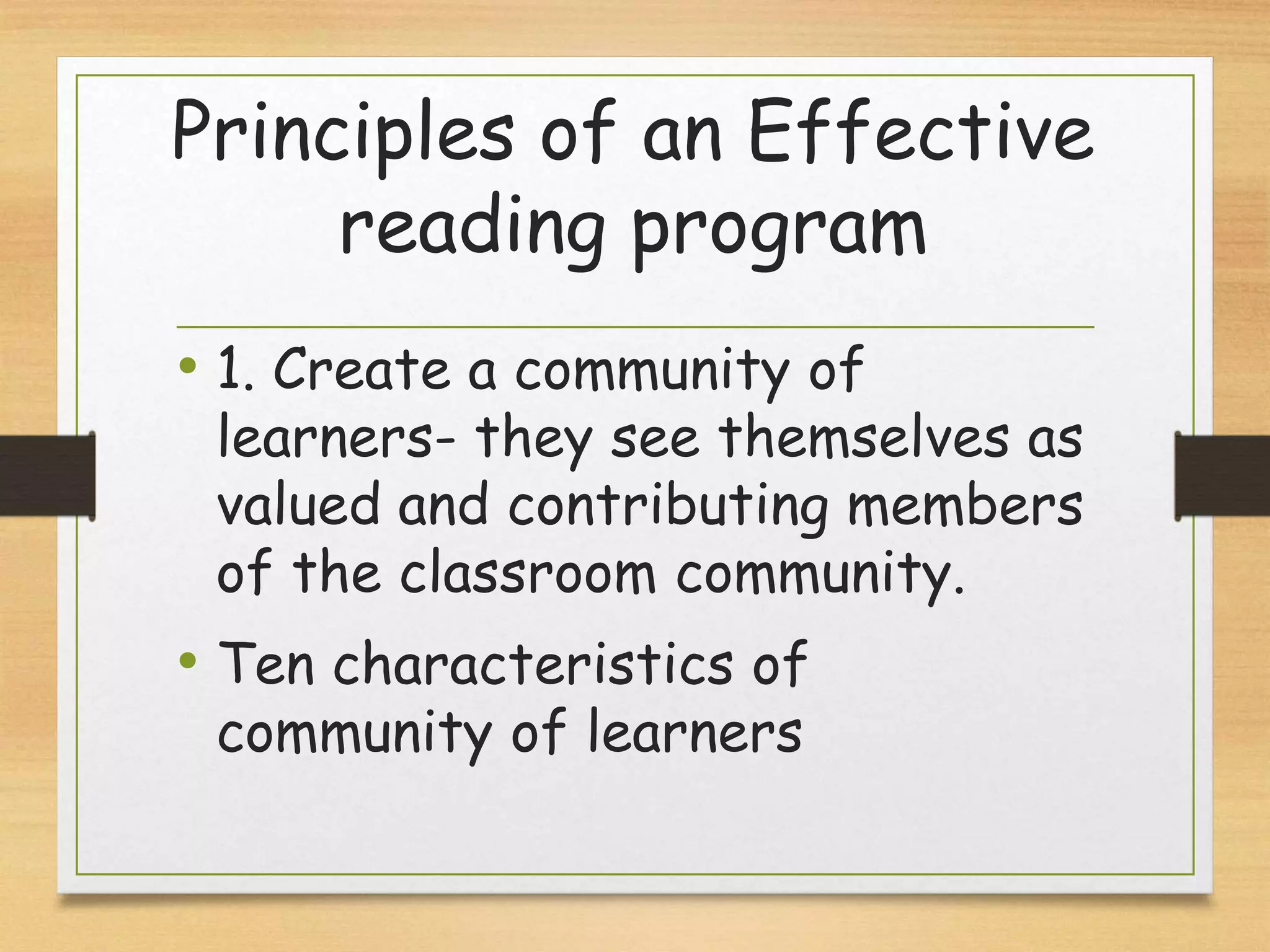 Becoming an effective teacher of reading | PPT