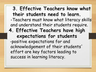 Becoming an effective teacher of reading | PPTX