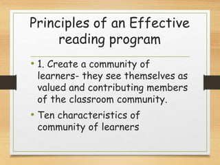 Becoming an effective teacher of reading | PPTX