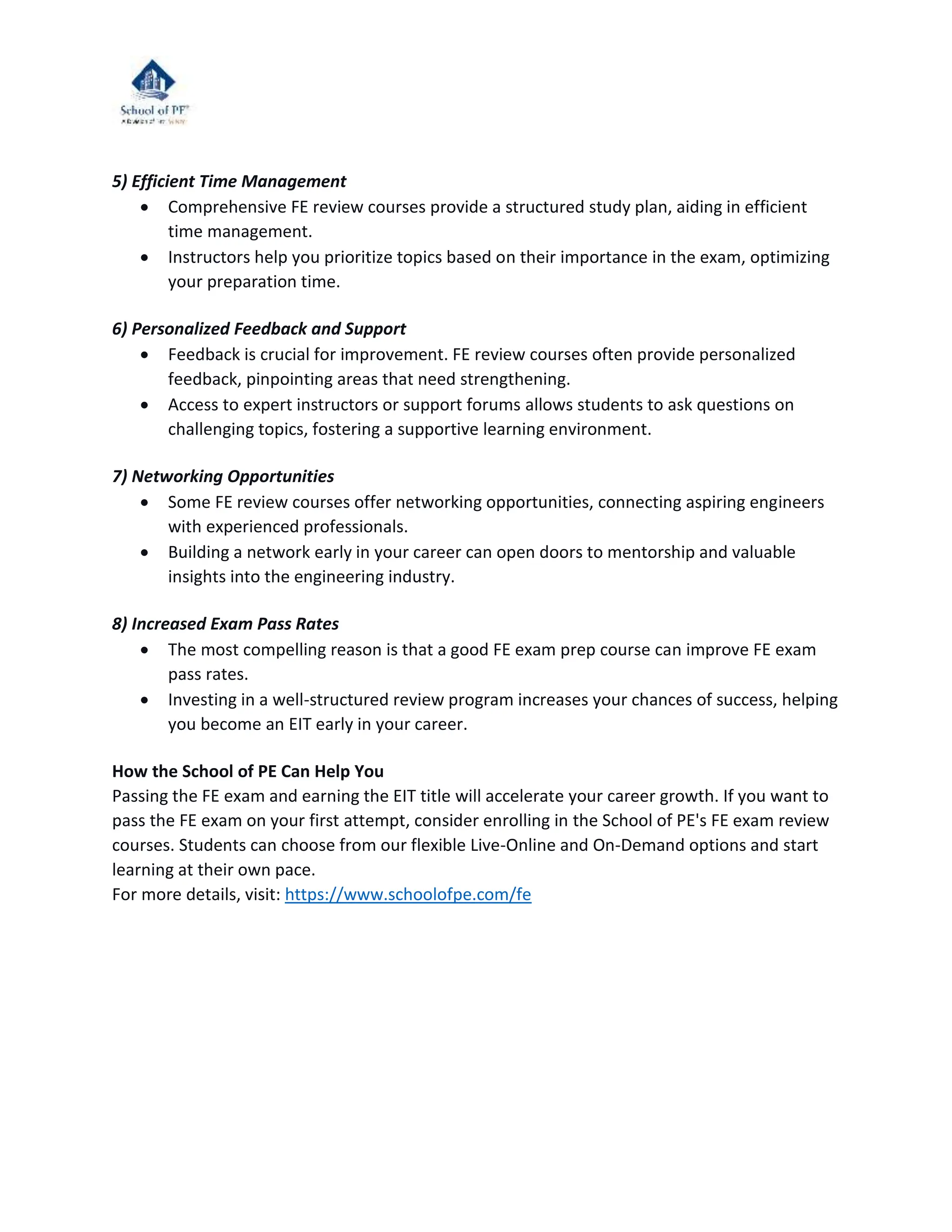 Becoming an EIT Why FE Review Courses Matter | DOCX