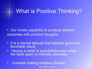 Becoming A Positive Thinker | PPT