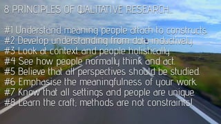 Becoming a storyteller: The world of qualitative research, qualitative ...