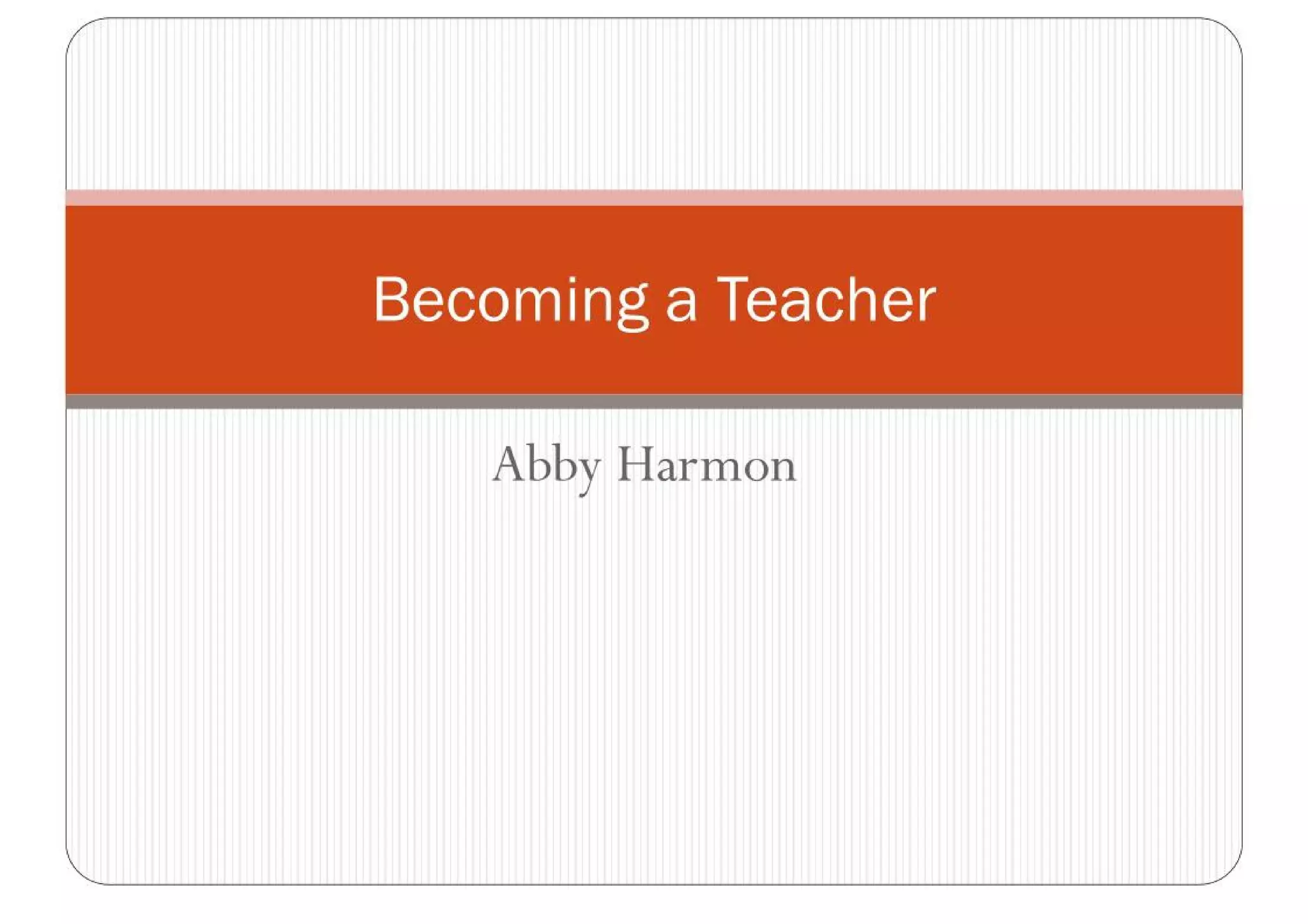 Becoming A Teacher | PDF