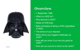 Becoming, being and surviving being a Head of Department | PPTX