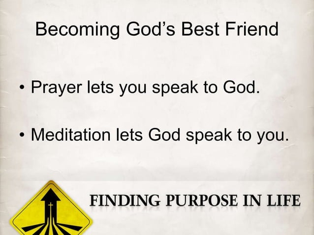 Becoming Best Friends With God | PPT