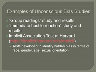 Cultural Differences and Unconscious Bias: An Introduction to Becoming ...